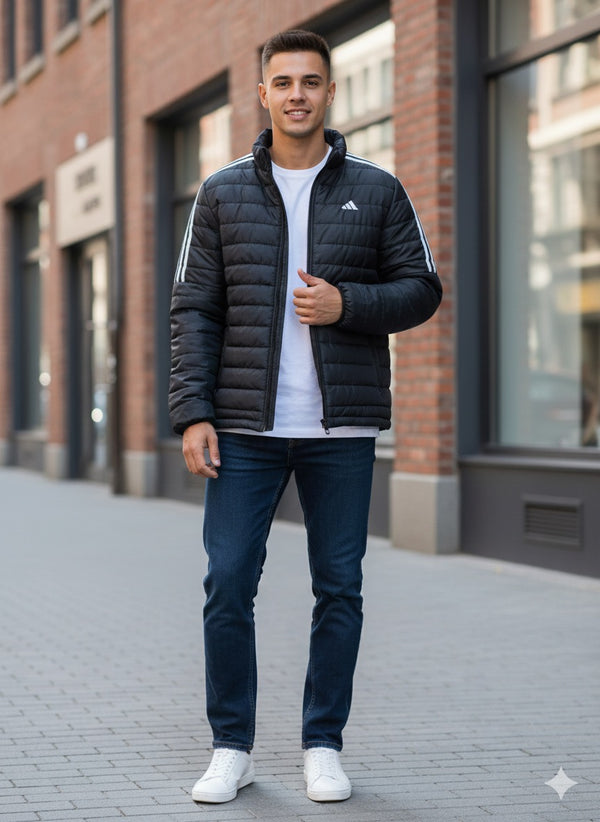 Men’s Full sleeve puffer jacket Black Adidas – ZF OUTFITS